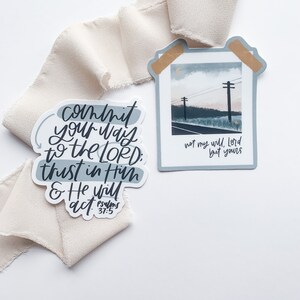 Christian Sticker | Commit Your Way to the Lord Psalm 37:5 Sticker ...