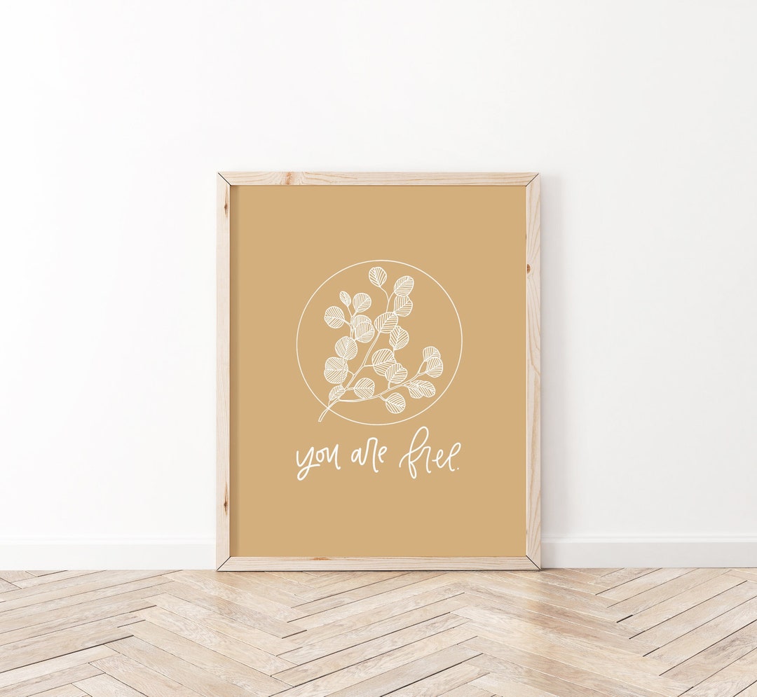 Affirmation Poster | You Are Free | Mental Health Poster | Positive ...
