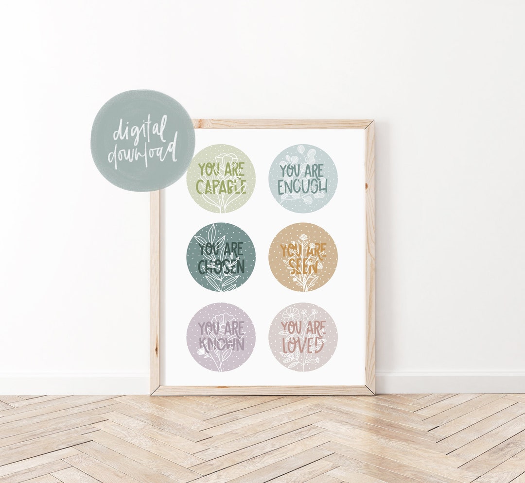 You Are Positive Affirmation Print | Mental Health Poster | Positive ...