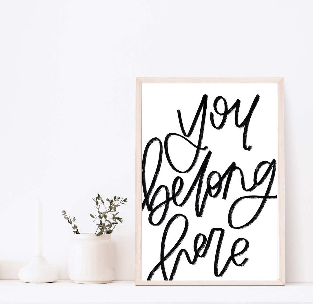 You Belong Here Print | Positive Affirmation Wall Art | Affirmation ...