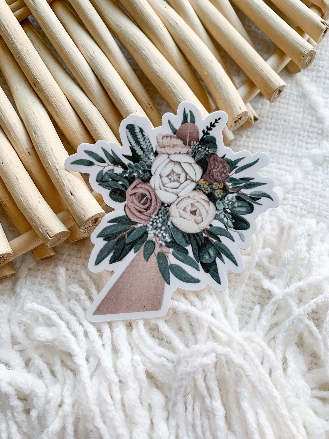 Floral Bouquet Sticker | Flower Sticker | Floral Sticker | Waterproof ...