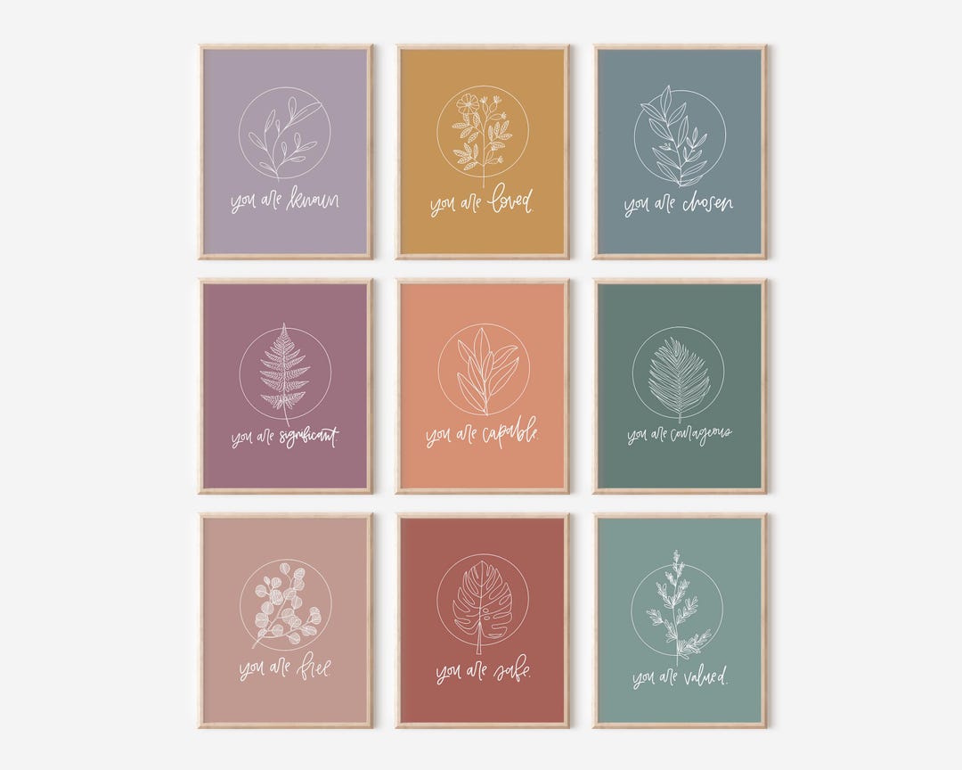 Enneagram Affirmation Set Bundle | Positive Affirmations Wall Art ...