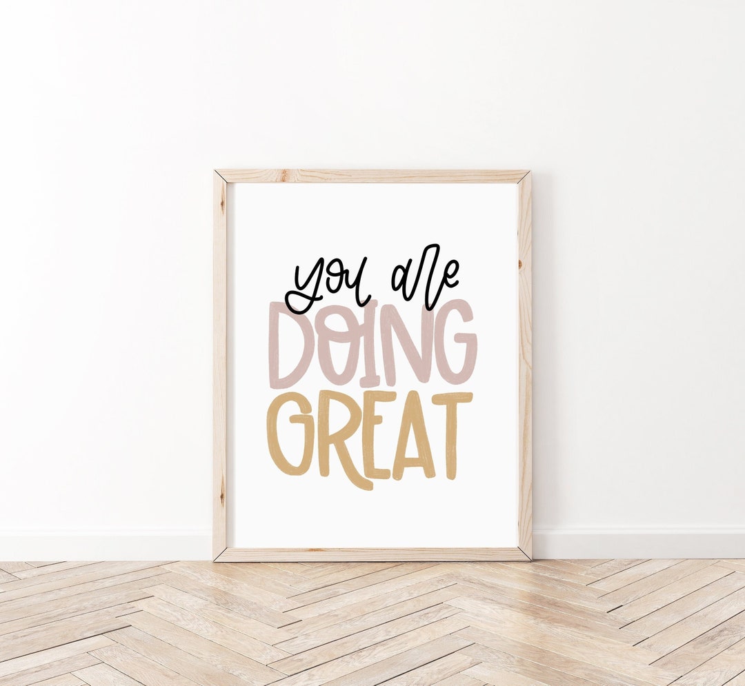 Affirmation Poster | Mental Health Poster | You Are Doing Great ...