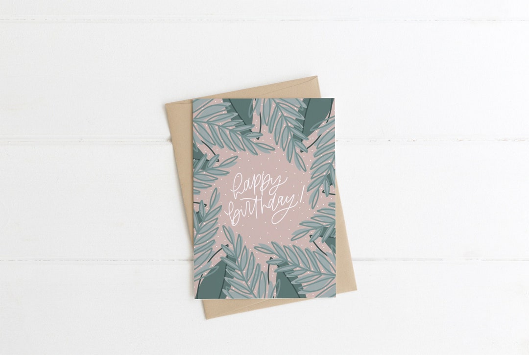 Happy Birthday Greeting Card | Botanical Birthday Card | Birthday Card ...
