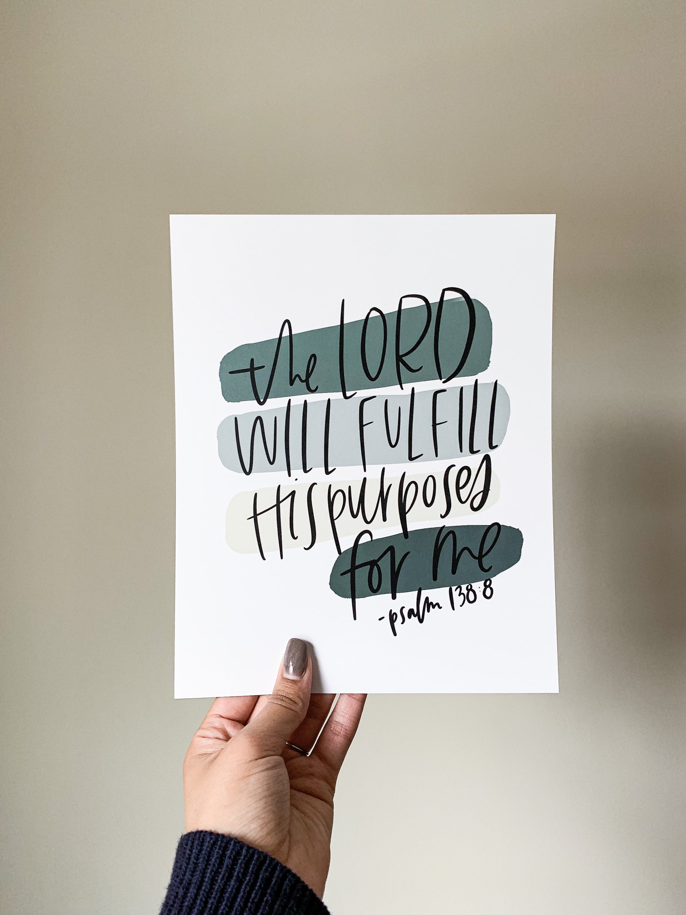 Bible Verse Wall Art the Lord Will Fulfill His Purposes for - Etsy