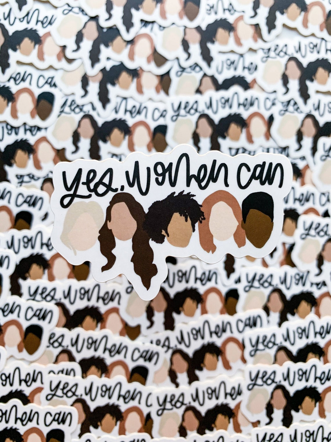 Yes Women Can Sticker Women Sticker Support Women Sticker - Etsy