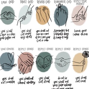 Ten Commandments Wall Art | Bible Verse Wall Art | Christian Print ...