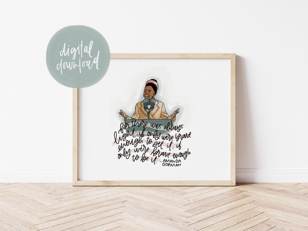 Amanda Gorman the Hill We Climb Print | Classroom Decor | Positive ...