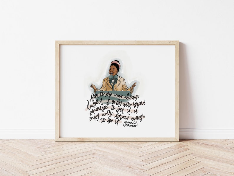 Amanda Gorman the Hill We Climb Print | Classroom Decor | Positive ...