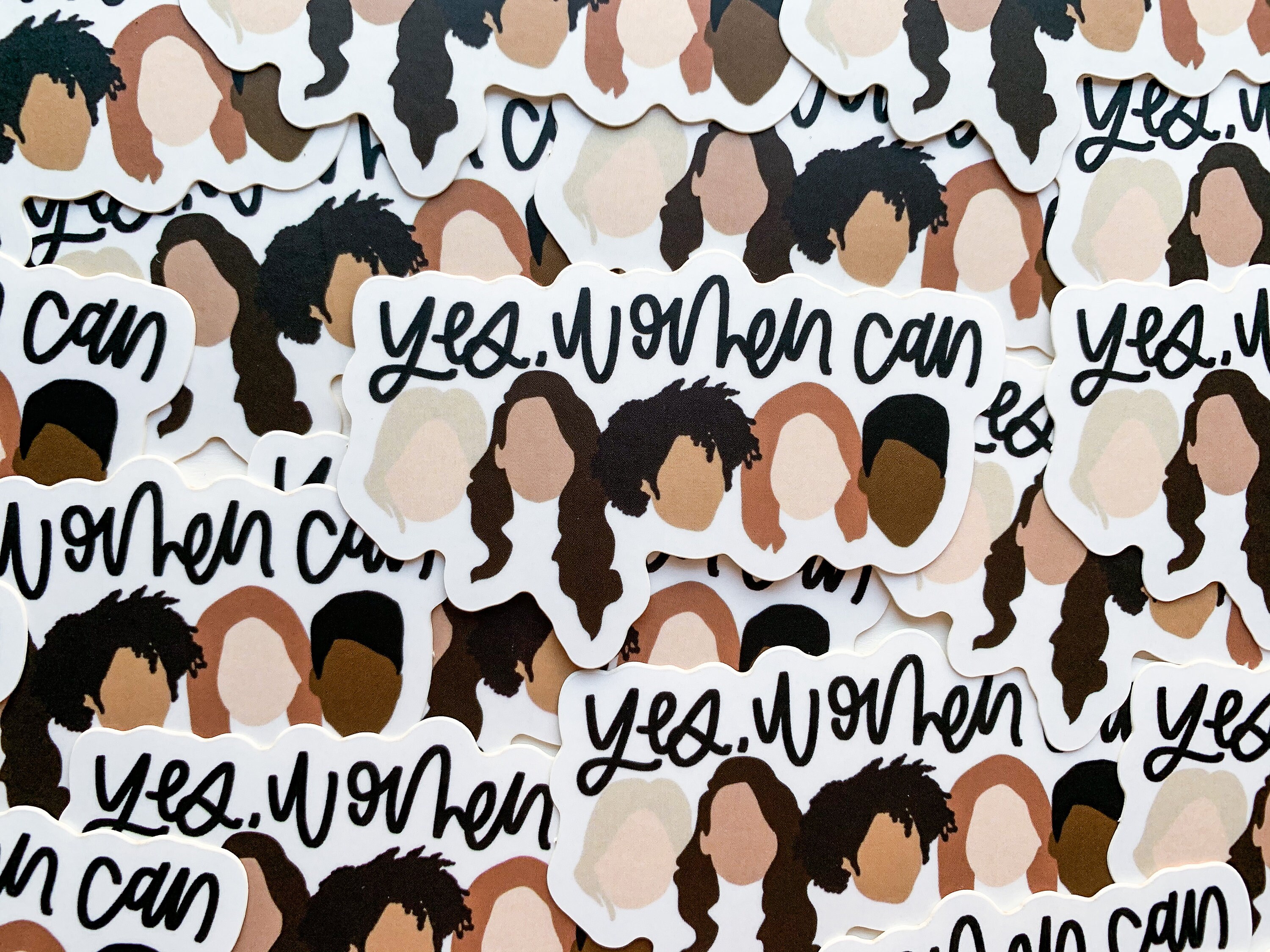 Yes Women Can Sticker Women Sticker Support Women Sticker - Etsy
