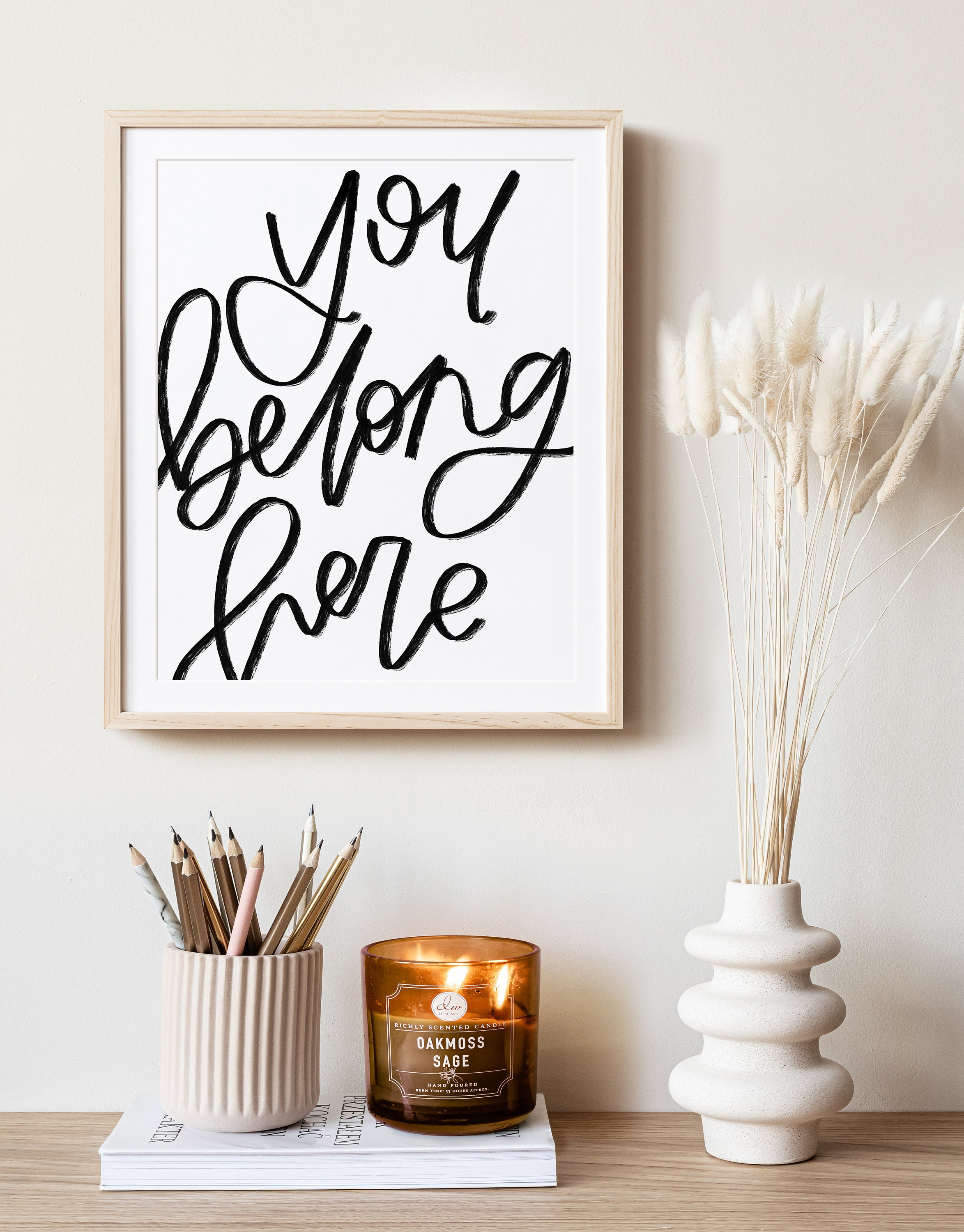 You Belong Here Print | Positive Affirmation Wall Art | Affirmation ...