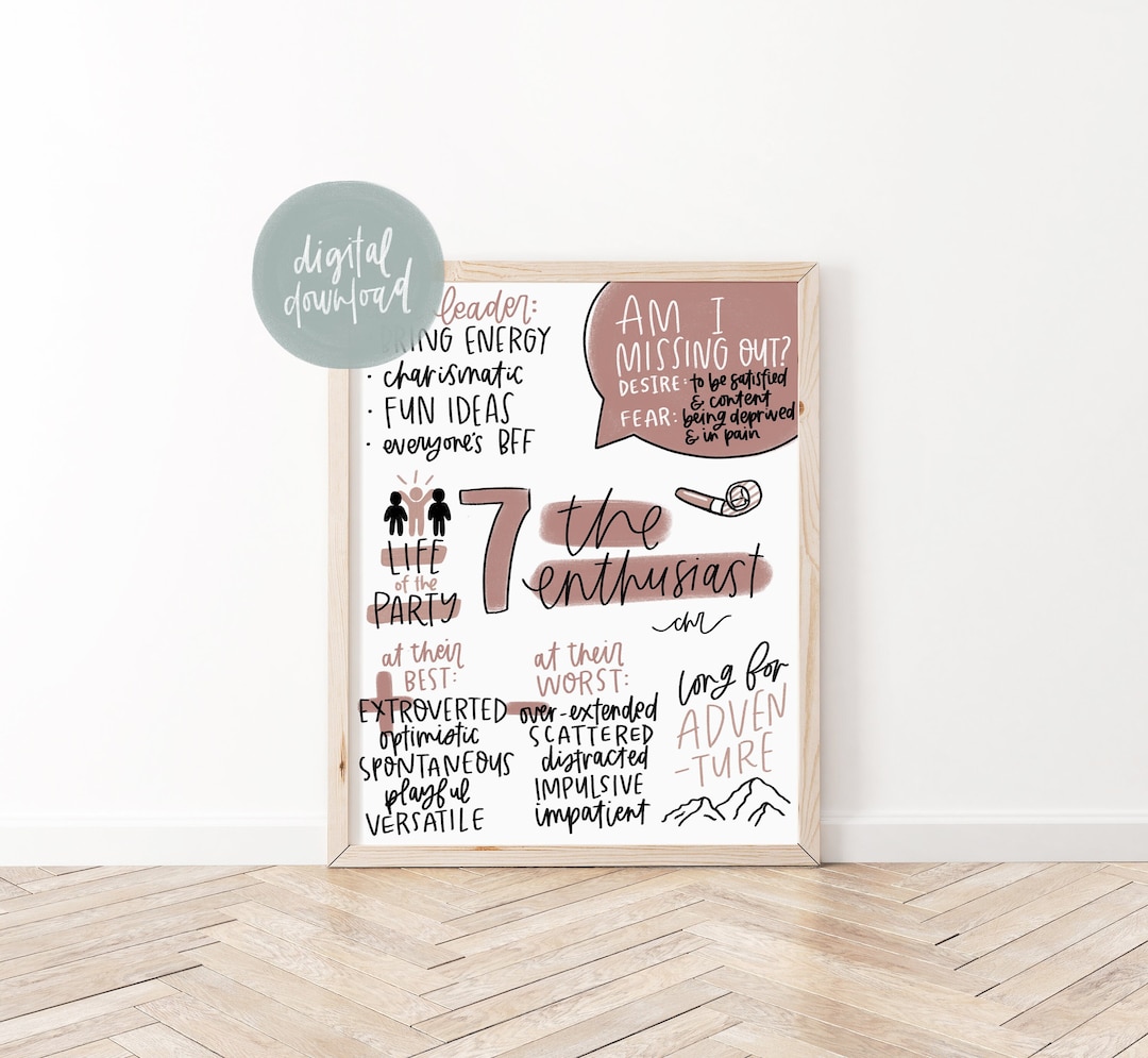Enneagram 7 Infographic | the Enthusiast Enneagram Seven | Enneagram 7 ...