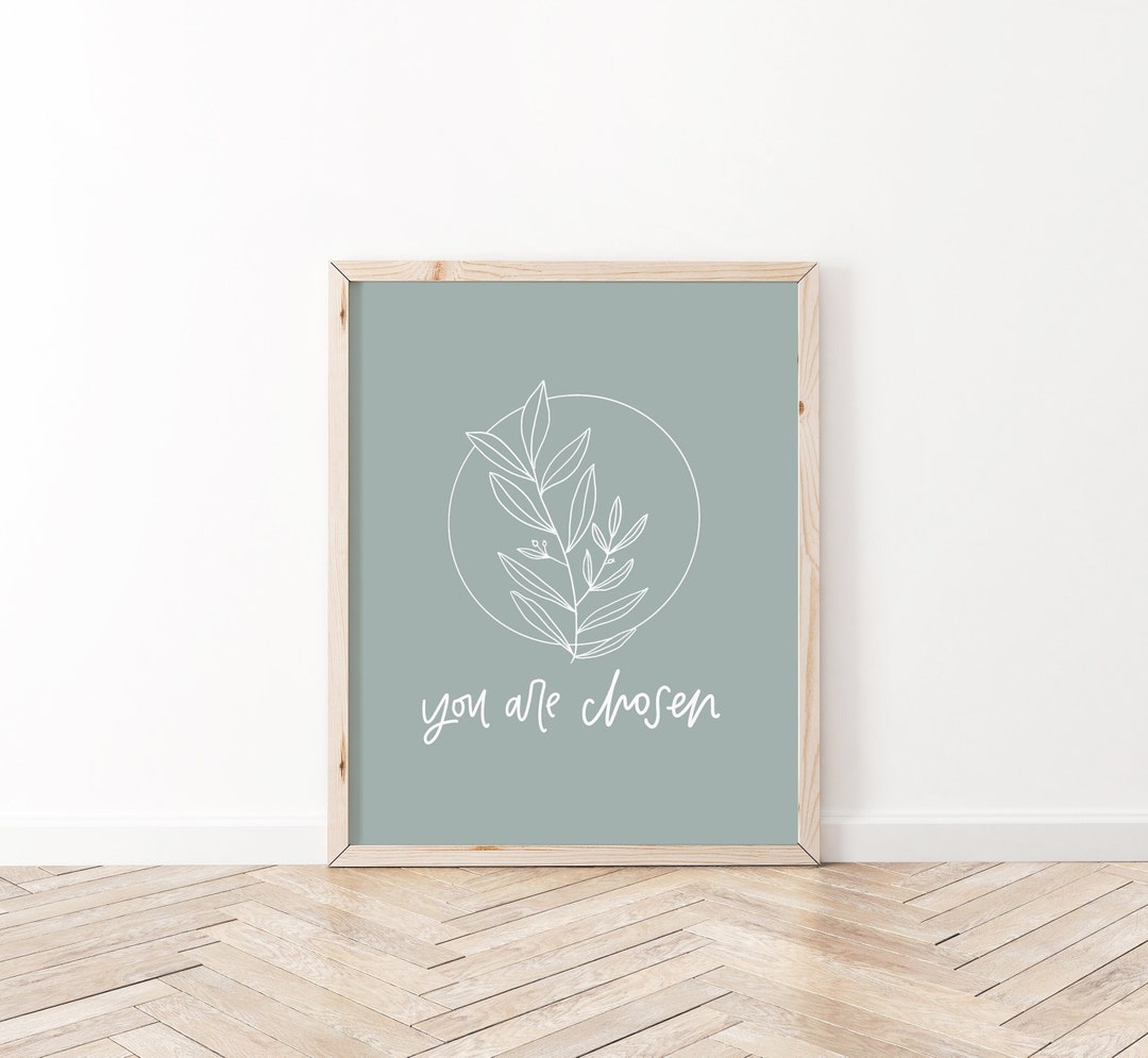 Positive Affirmation Poster | You Are Chosen Christian Print | Kids ...