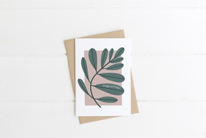 Happy Birthday Greeting Card | Botanical Birthday Card | Birthday Card ...