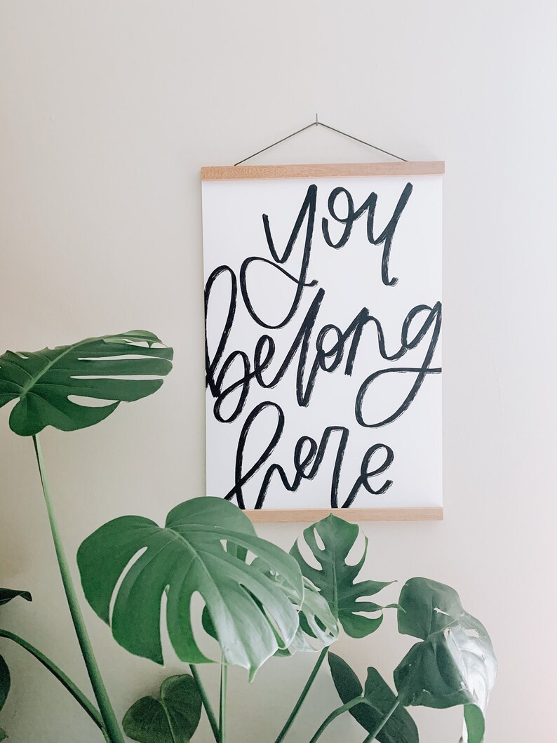 You Belong Here Print Positive Affirmation Wall Art - Etsy