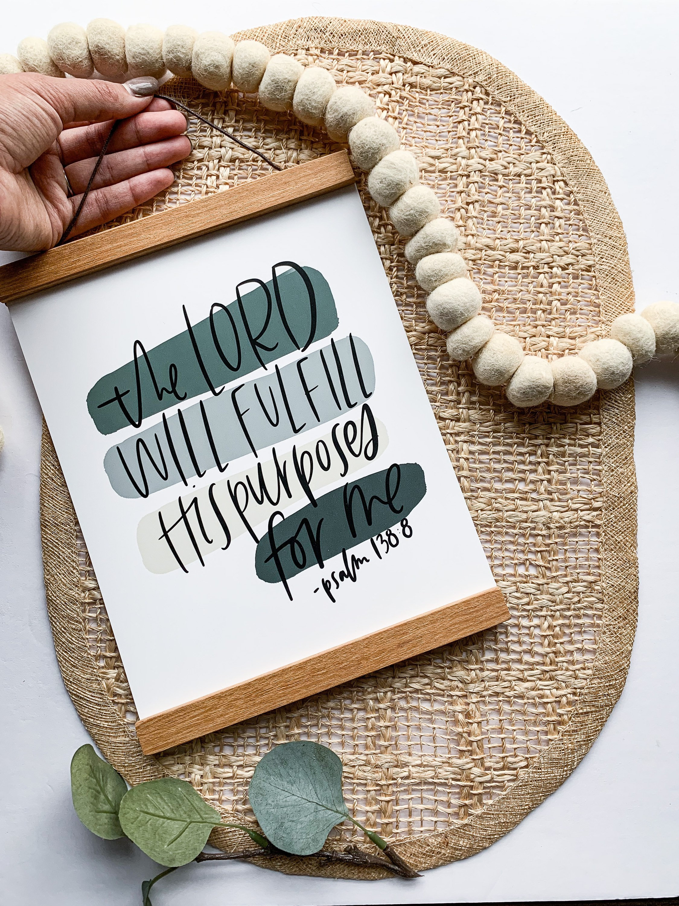 Bible Verse Wall Art the Lord Will Fulfill His Purposes for - Etsy