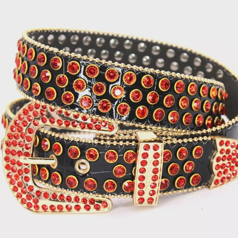 Rhinestone Belt - Etsy