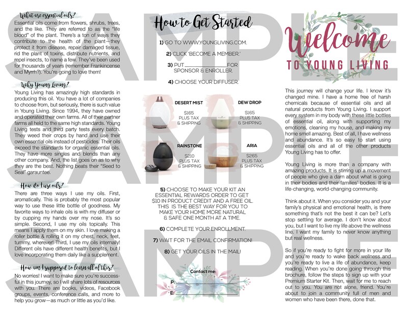 Welcome to Young Living Prospecting Brochure NEW 2019 Premium Start Kit ...