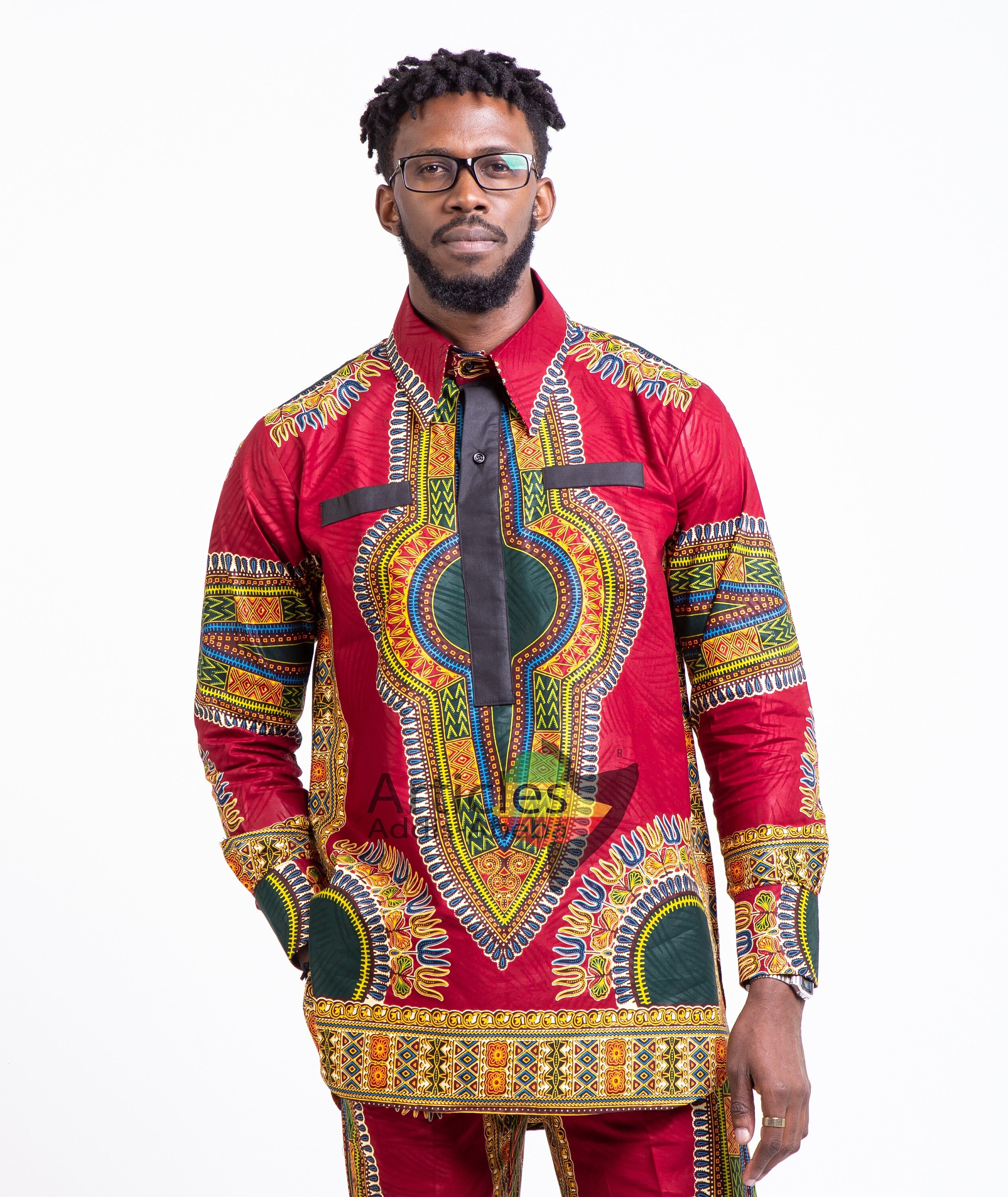 Addis Ababa Red Long Sleeve Shirt - Etsy UK