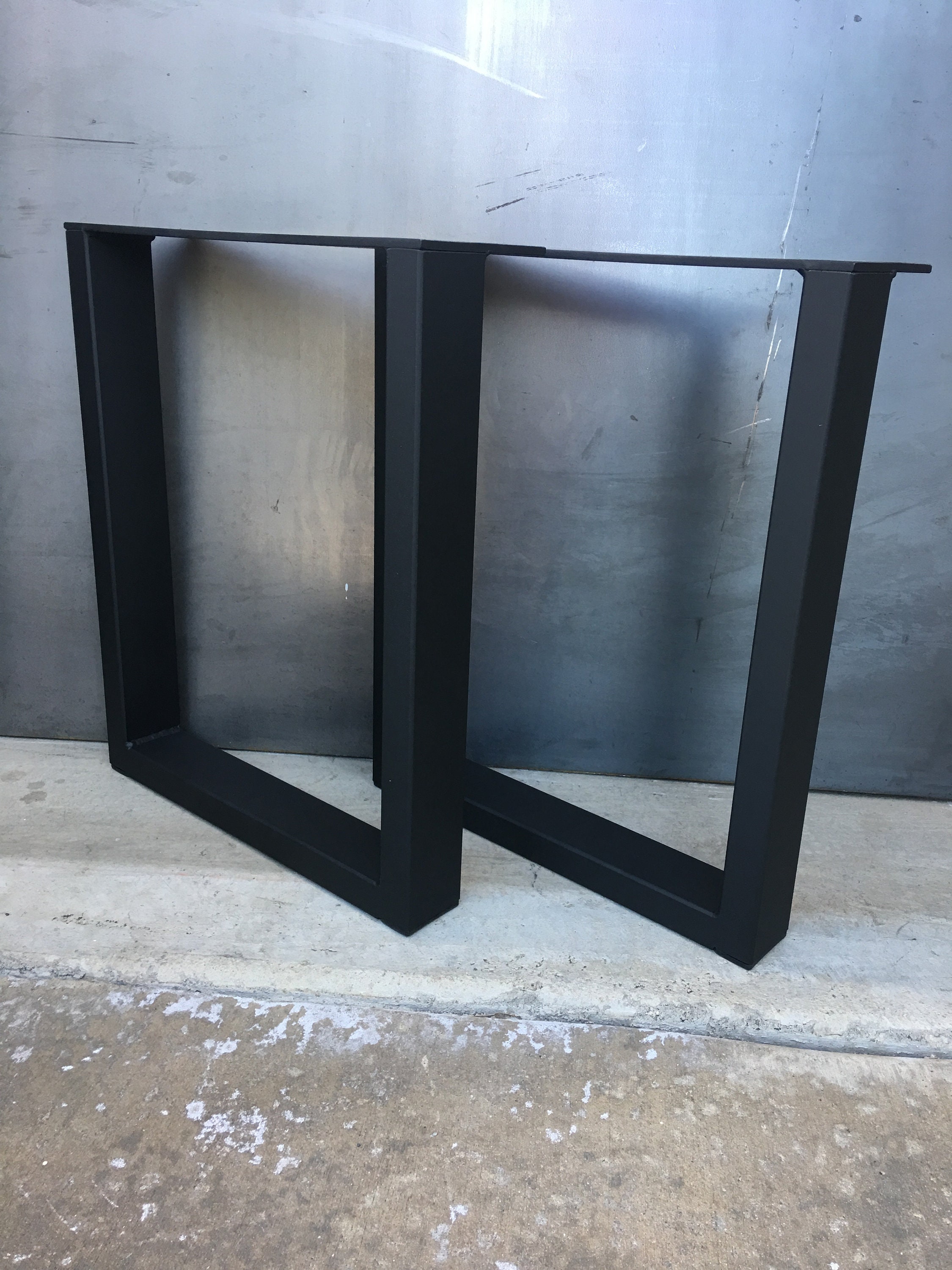 U Shape Steel Leg, Set of 2, Coffee Table Legs, Metal Leg, Industrial ...