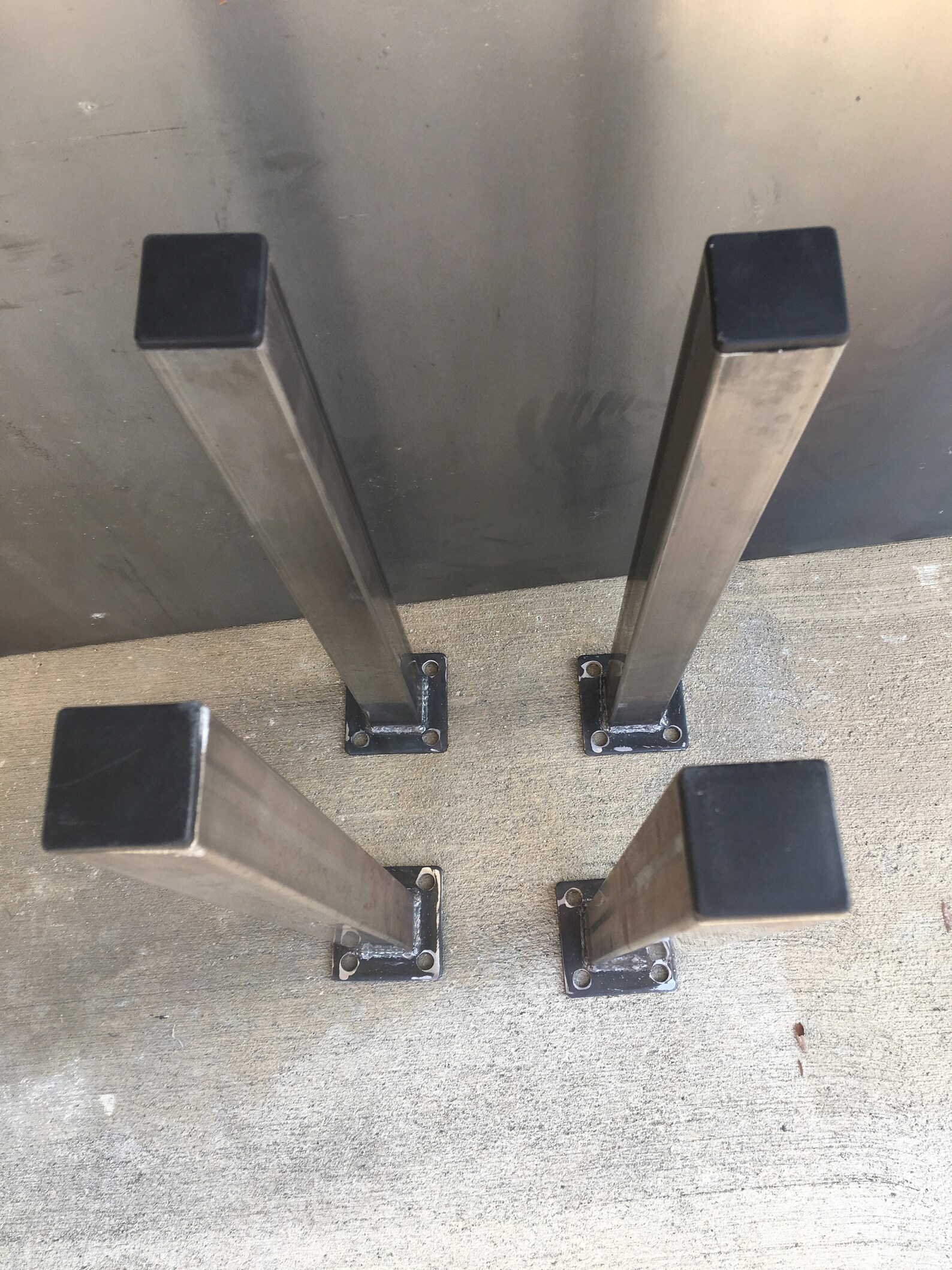 Metal Tube Legs, Set of 4, Coffee Table Legs, Metal Leg, Industrial ...