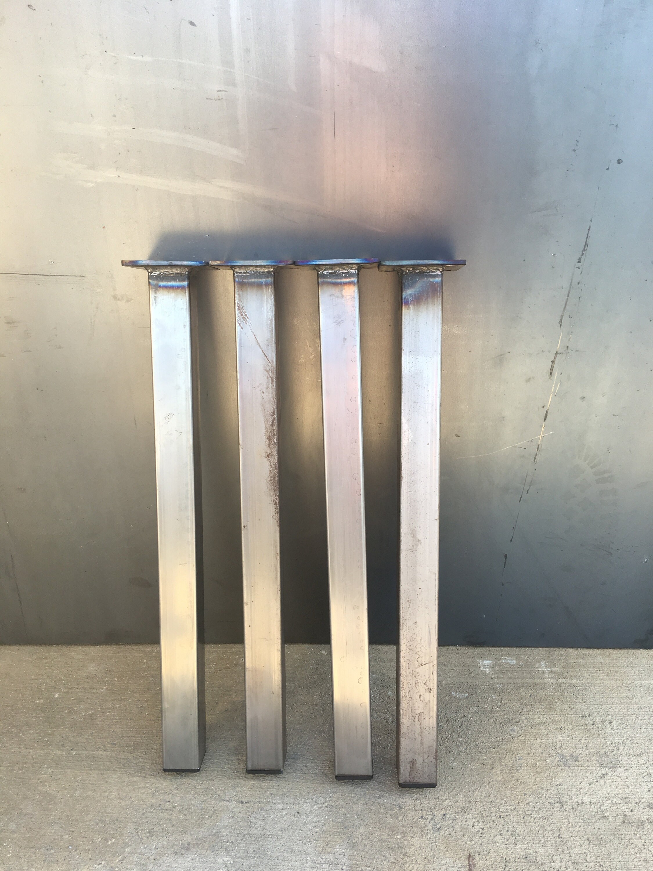 Metal Tube Legs, Set of 4, Coffee Table Legs, Metal Leg, Industrial ...