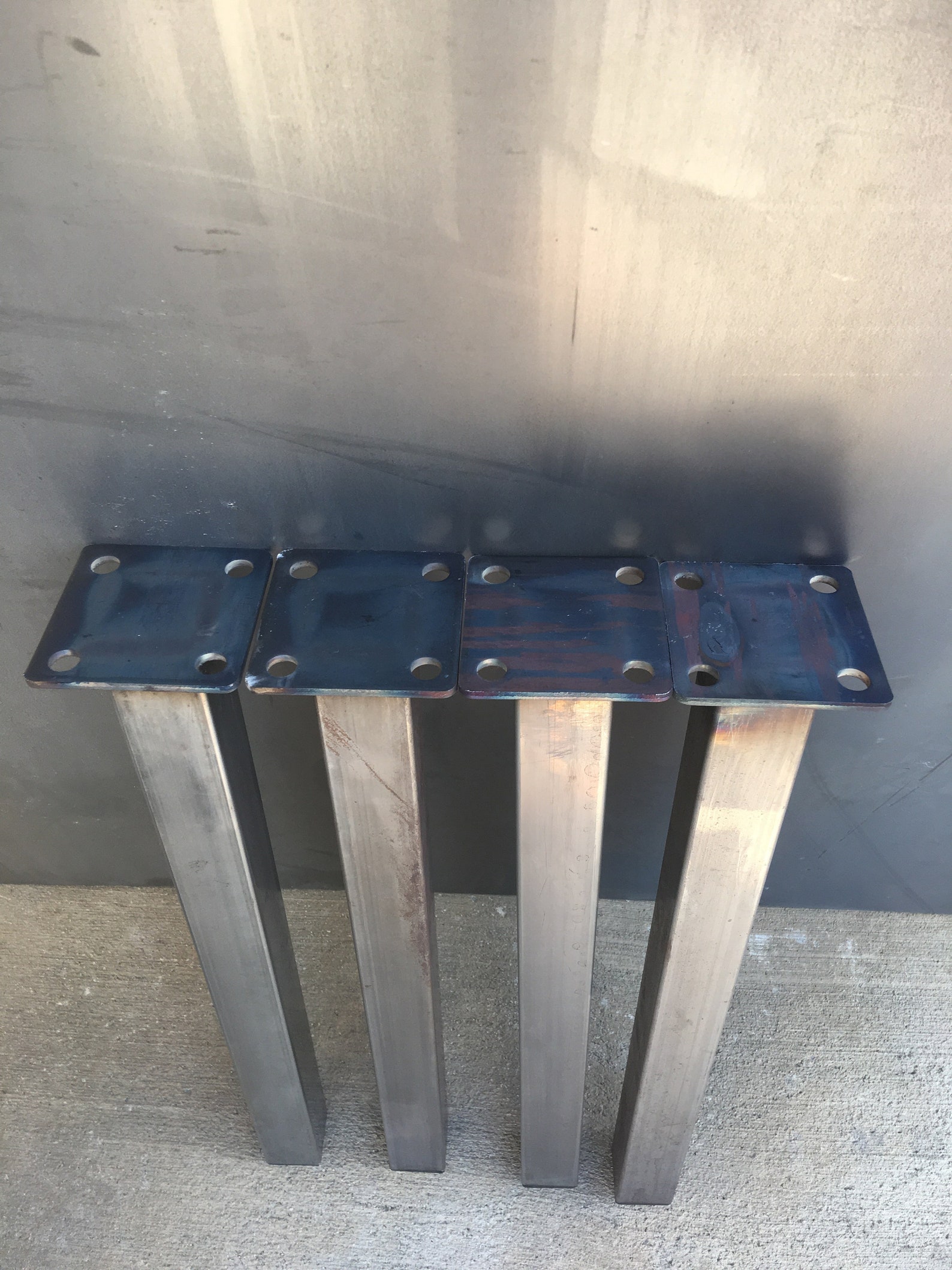 Metal Tube Legs, Set of 4, Coffee Table Legs, Metal Leg, Industrial ...