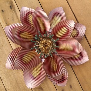 The Heritage Collection With 7 Metal Flowers in Gold, Burgundy ...