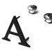 A-Z LETTER A LAPEL Pin Monogram Black Matte Initial Letter Alphabet ...