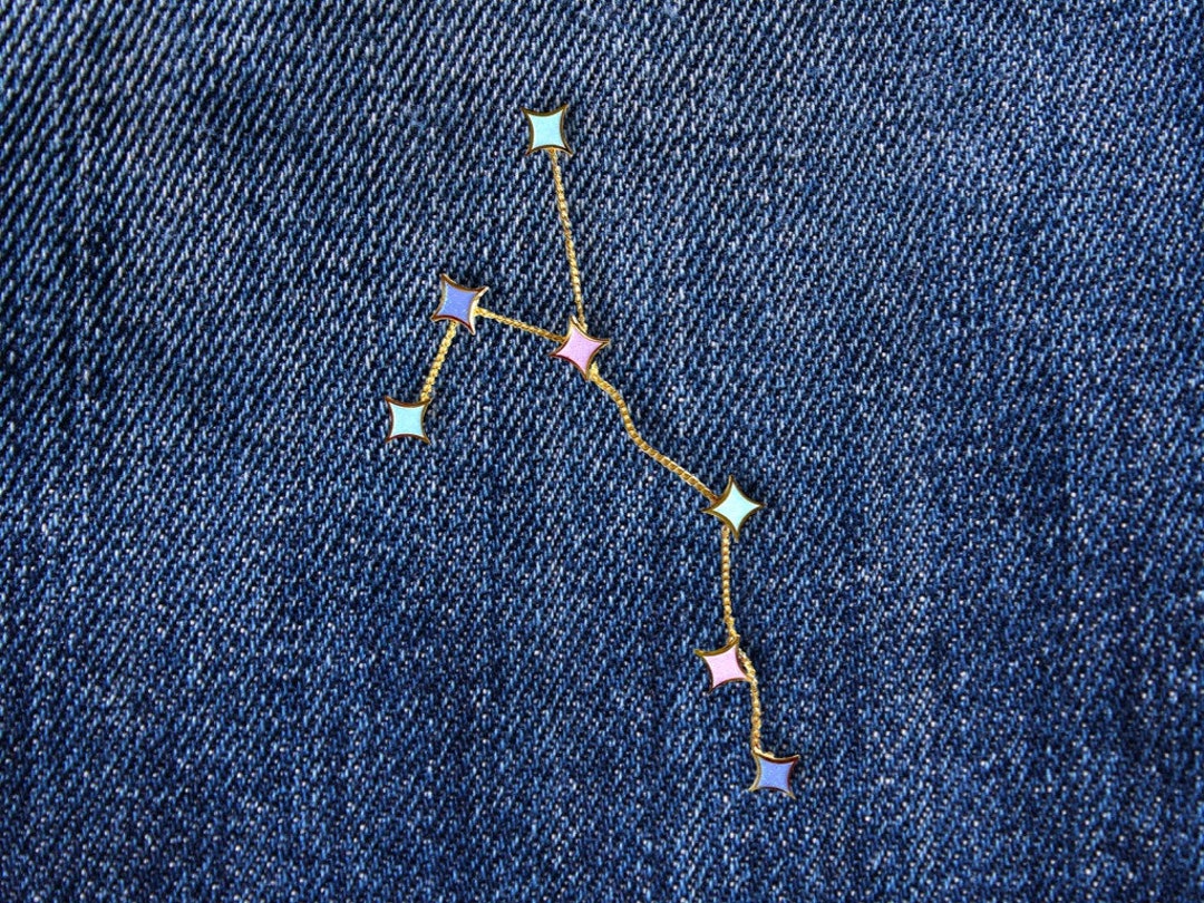 SAGITTARIUS Enamel Pin Set - Removable Glitter Star Pins Astrology ...