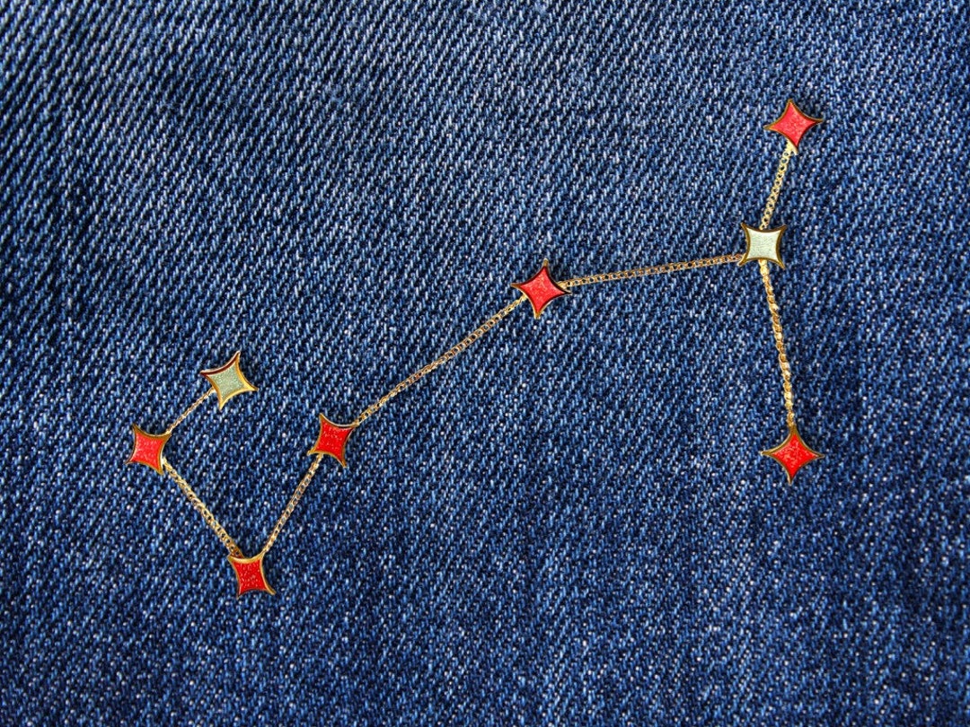 SCORPIO Enamel Pin Set - Removable Glitter Star Pins Astrology Zodiac ...