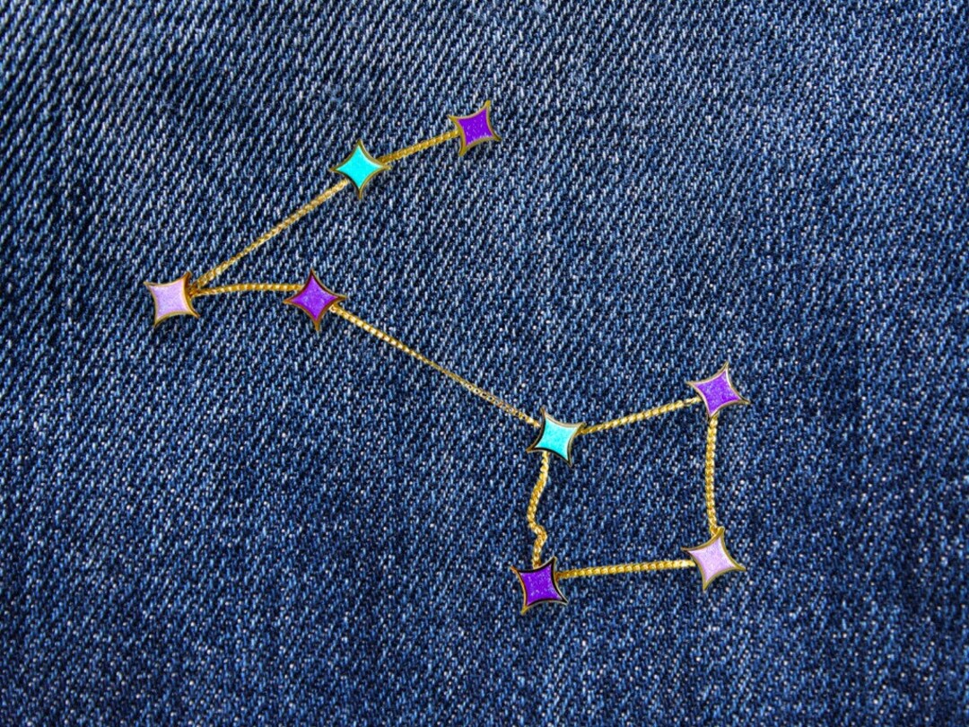 PISCES Enamel Pin Set - Removable Glitter Star Pins Astrology Zodiac ...