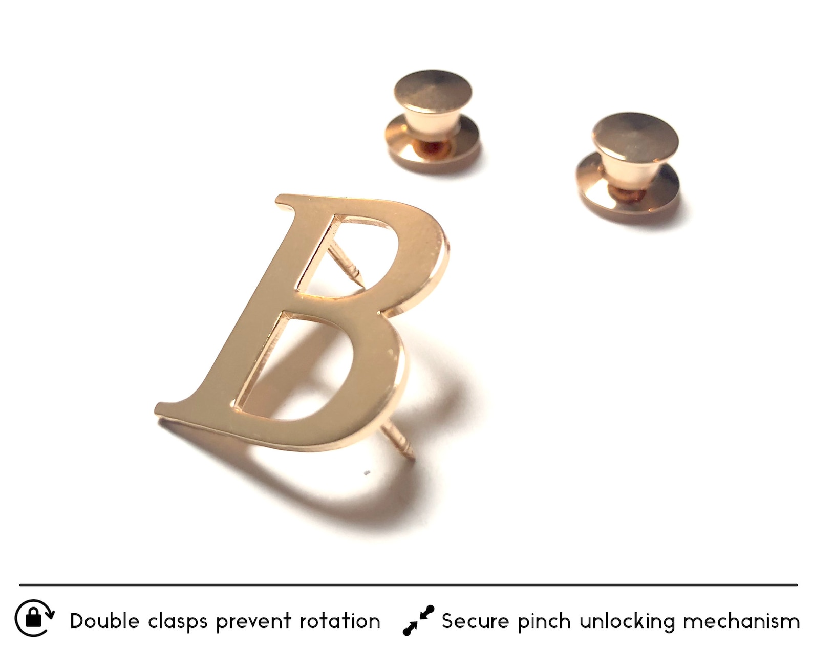 A-Z LETTER PIN Gold Bridal Party Bridesmaid Custom Gold Initial Gift ...