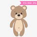Cute Baby Bear SVG Cut File for Cricut and Silhouette. Digital Clipart ...