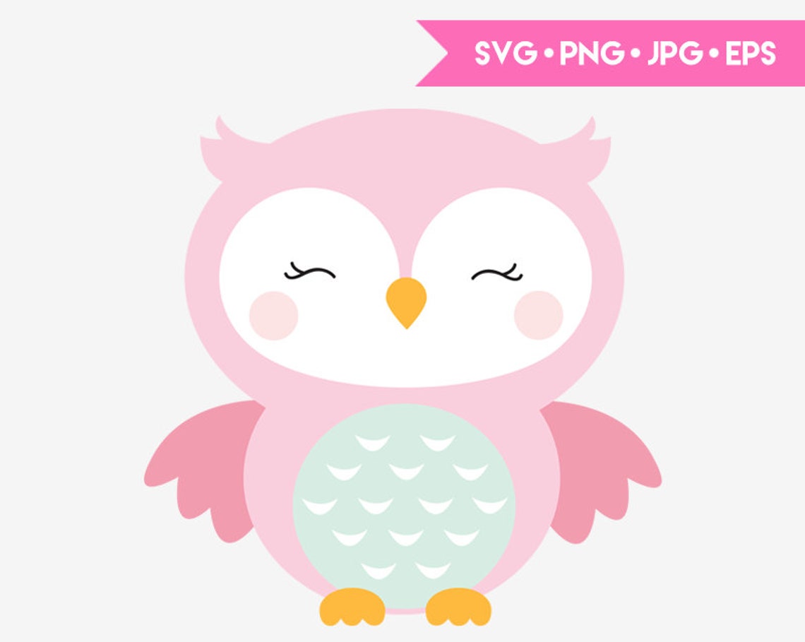 Cute Baby Owl SVG Cut File for Cricut and Silhouette. Digital Clipart ...