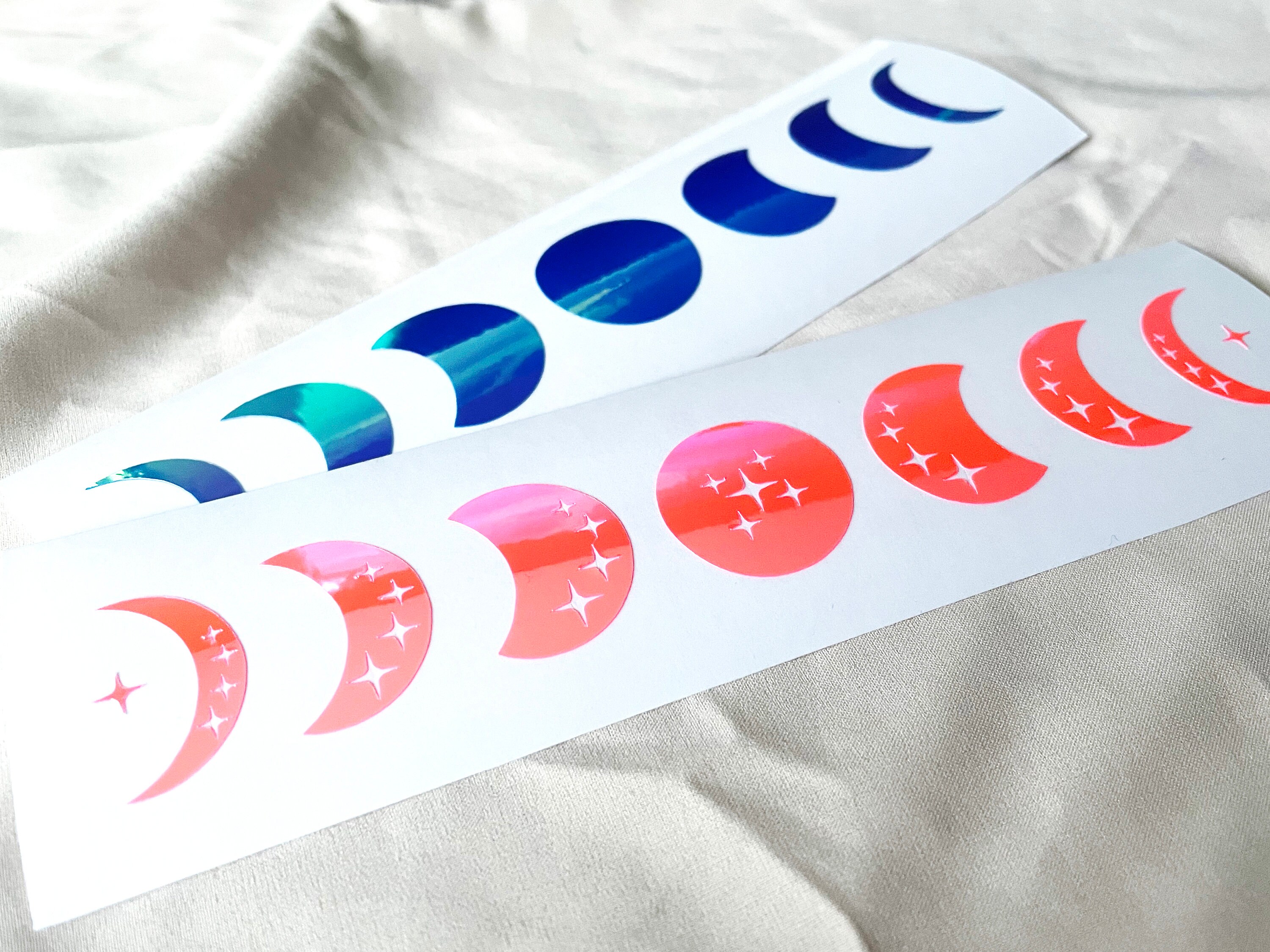 Moon Phases Vinyl Car Decal Holographic Car Decals Car - Etsy