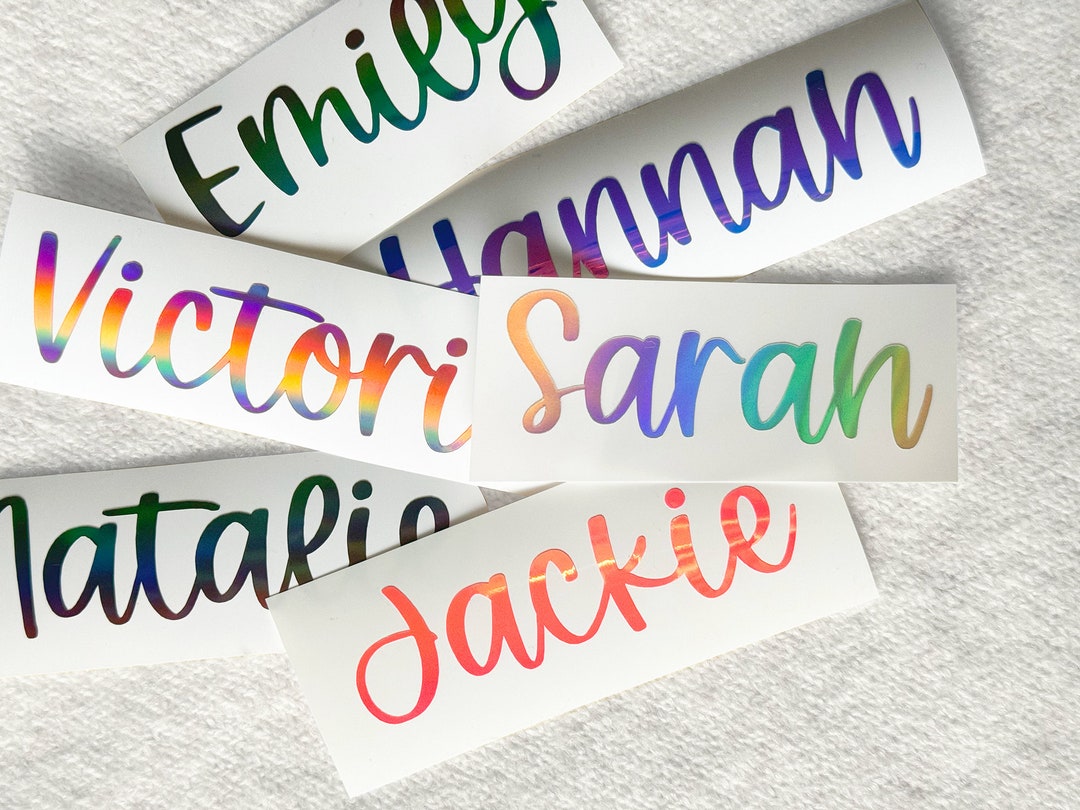 Custom Name Vinyl Sticker Decal, Custom Text for Tumbler, Labels for ...