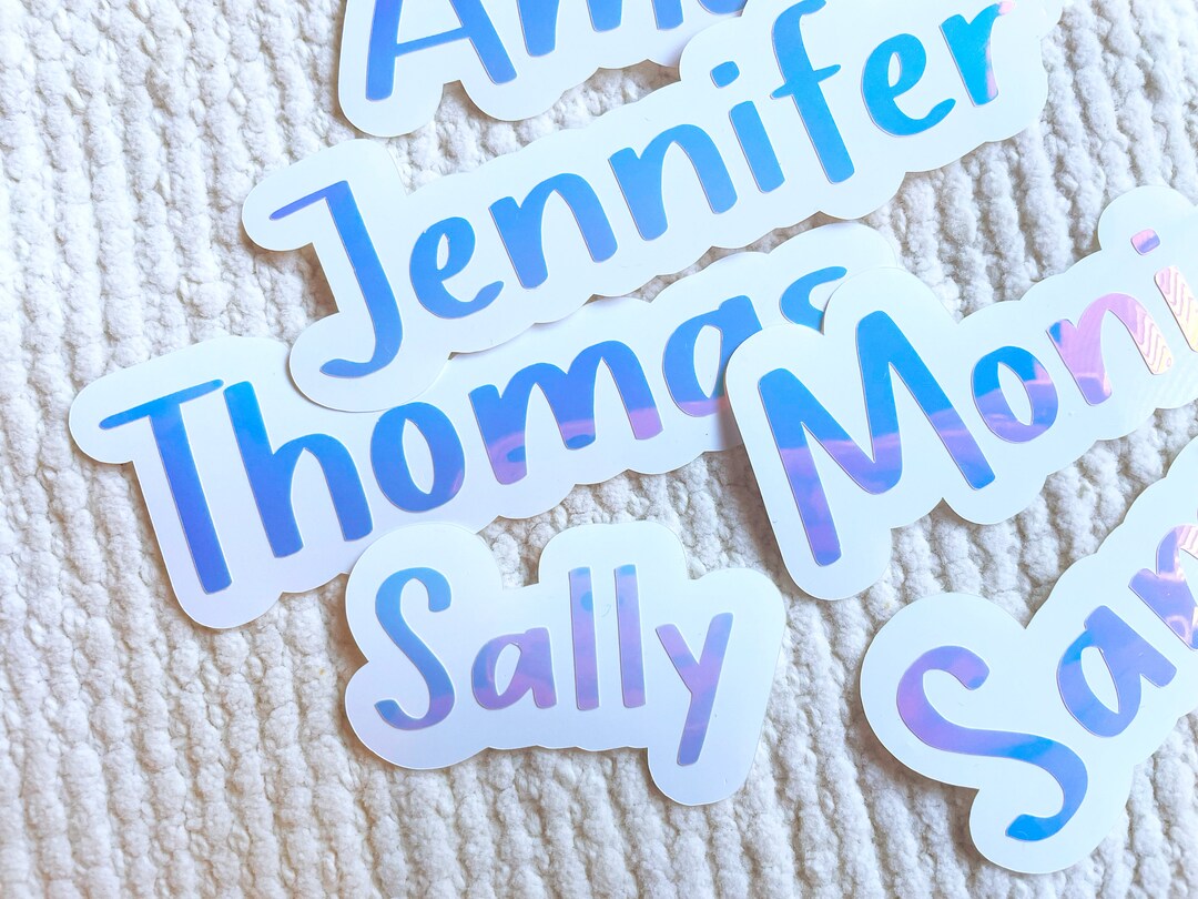 Holographic Name Vinyl Decal, Custom Decal for Tumblers, Vinyl Name ...