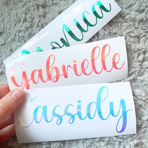 Name Vinyl Decal Sticker, Custom Text Decal for Water Bottle, Tumbler ...