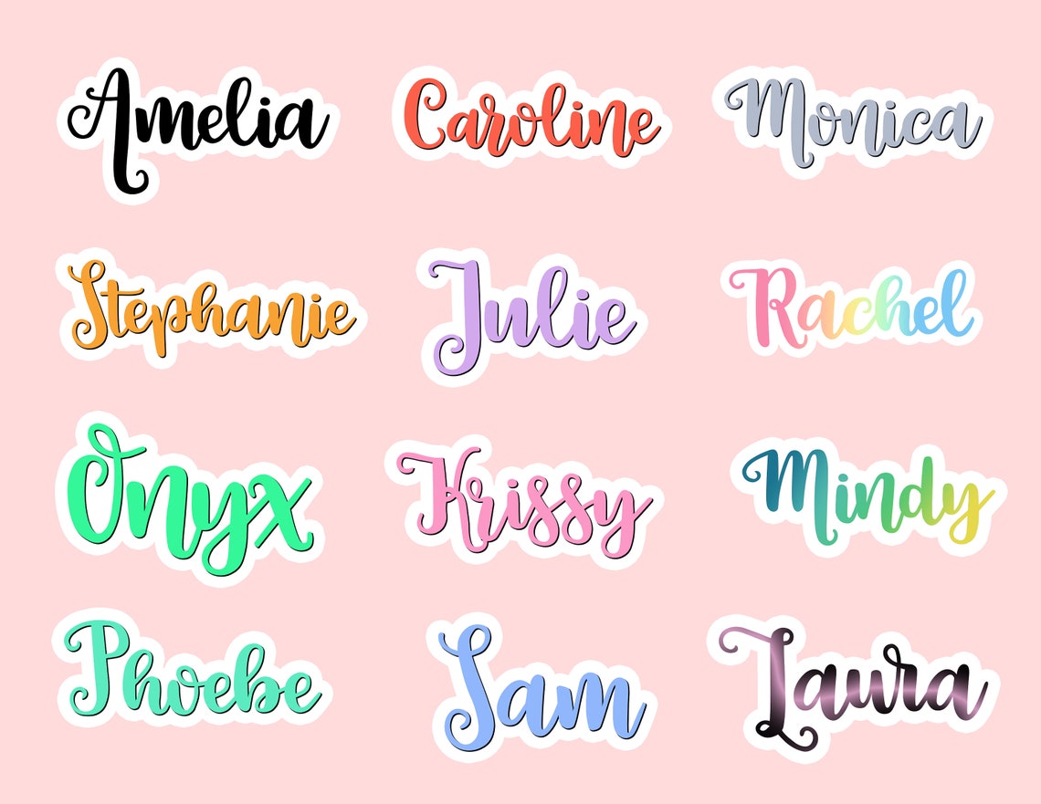 Pegatina de nombre personalizado pegatina de vinilo portátil | Etsy