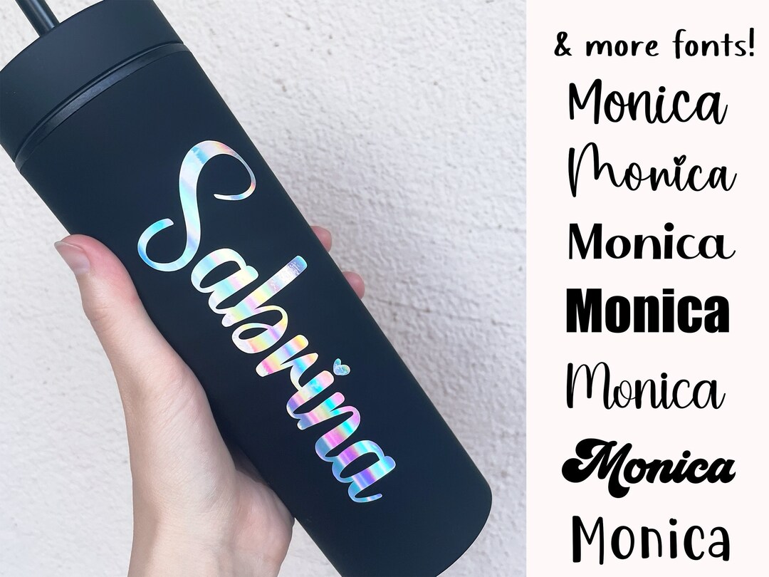 Name Stickers for Water Bottles, Vinyl Name Sticker Decal, Custom Decal ...