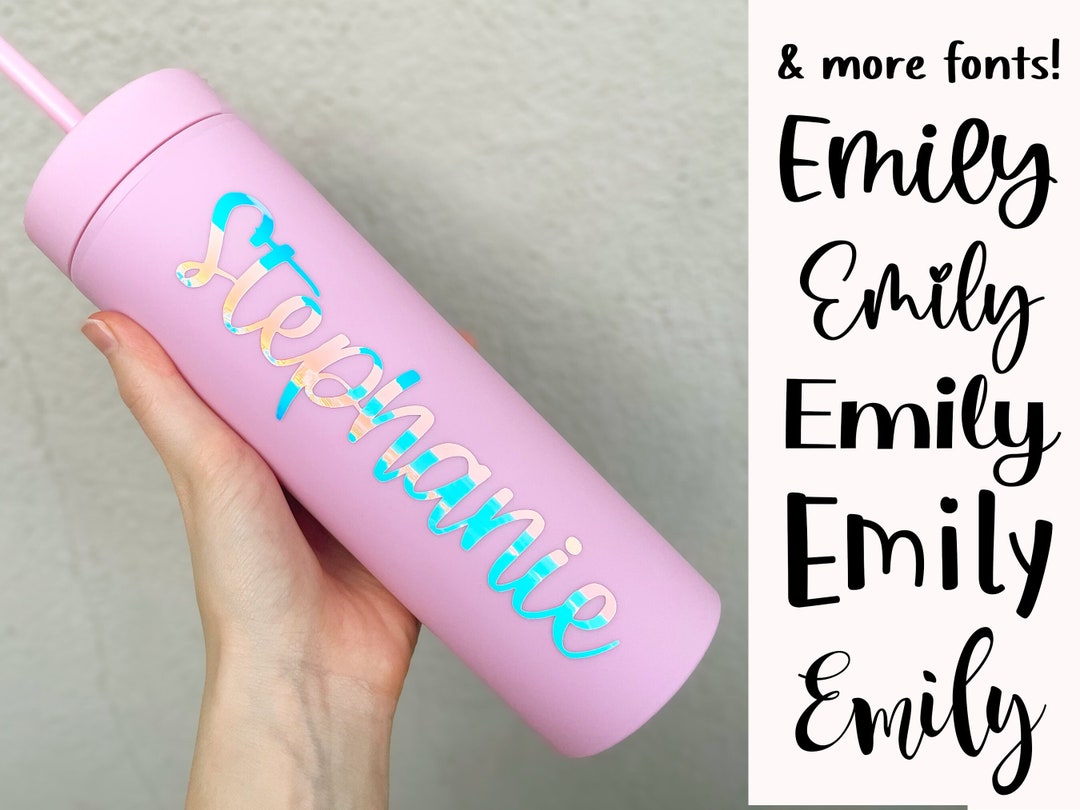 Custom Water Bottle Vinyl Stickers, Custom Name Stickers, Vinyl Decal ...