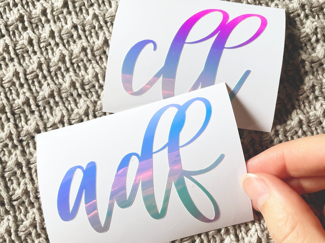 Initials Vinyl Decal for Phone, Laptop Monogram, 3 Letters Initial ...