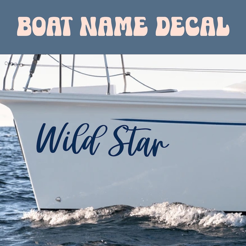Boat Name Sticker - Etsy Denmark