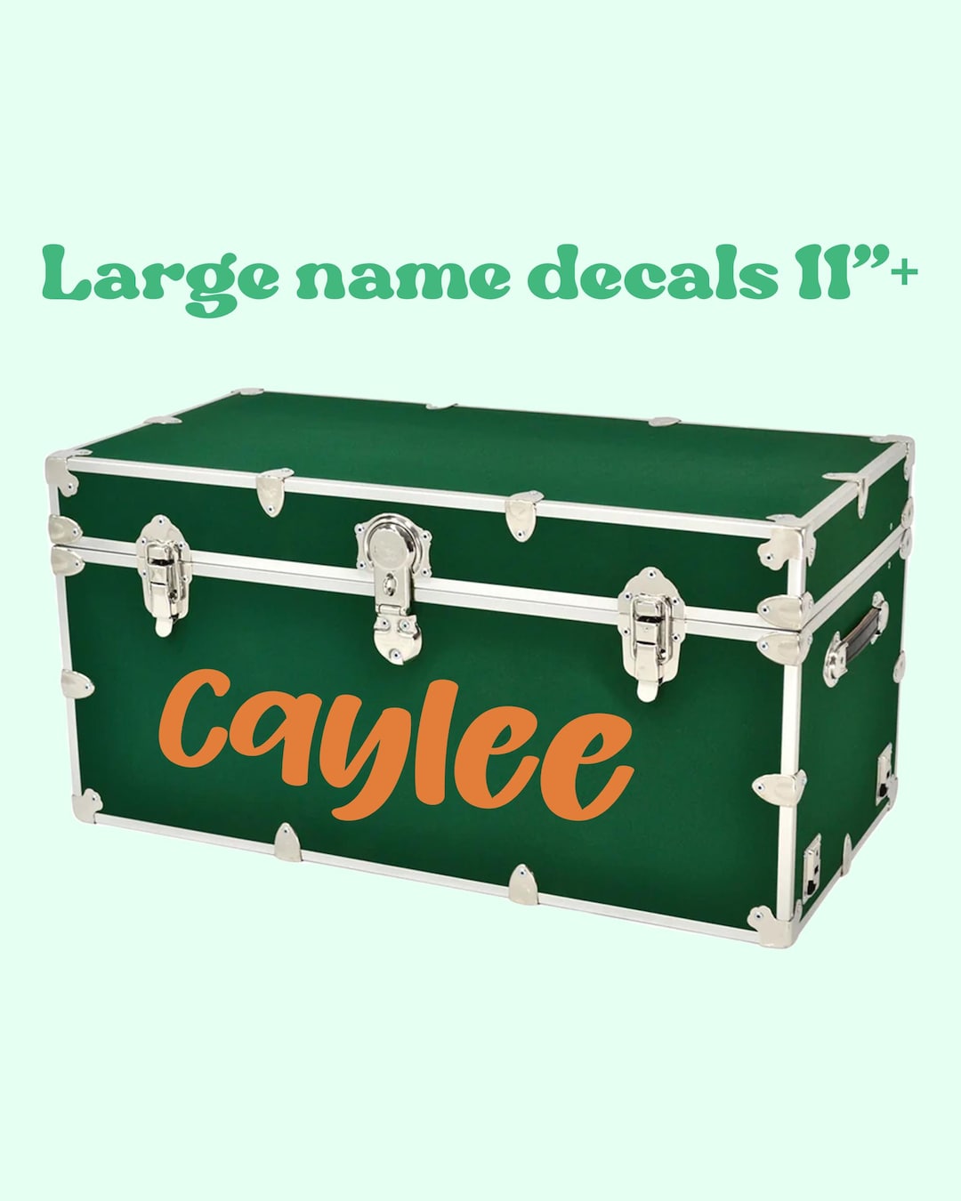 Custom Large Name Decal, Camp Trunk Name Sticker, Storage Boxes Decal ...