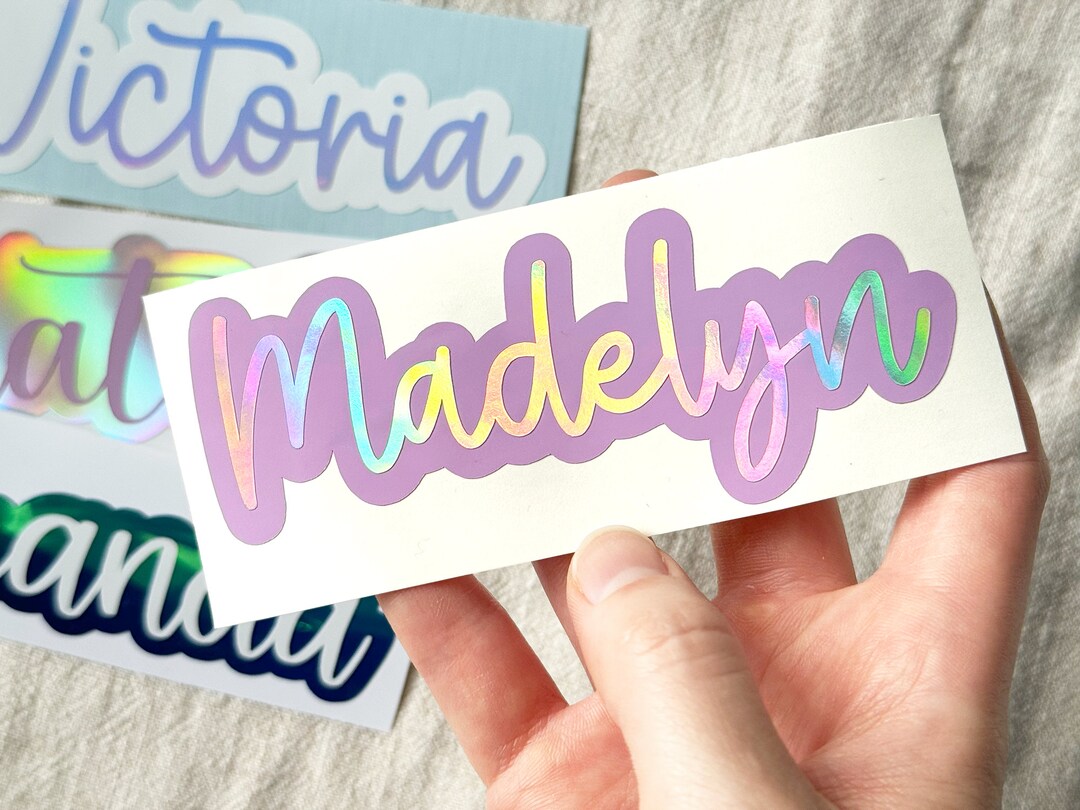 Layered Vinyl Sticker, Name Decal for Tumblers, Name Stickers for ...