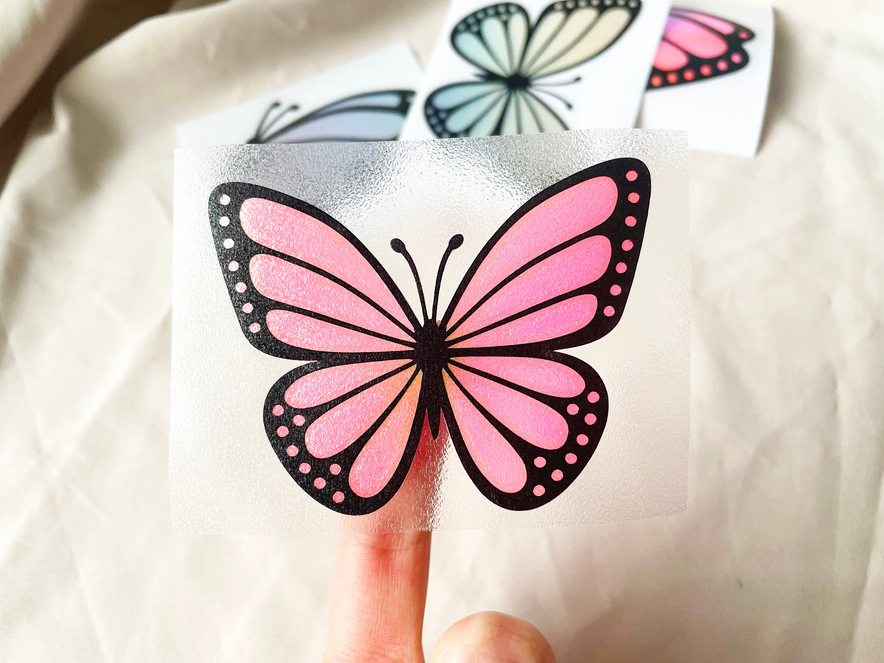 Butterfly Layered Vinyl Decal, Butterfly Car Decal, Holographic ...