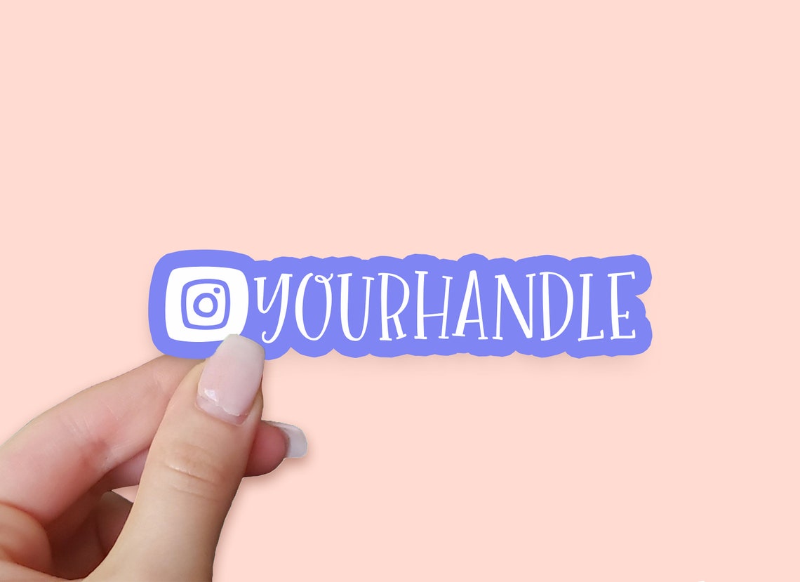 Instagram Vinyl Sticker Custom Instagram Handle Instagram - Etsy