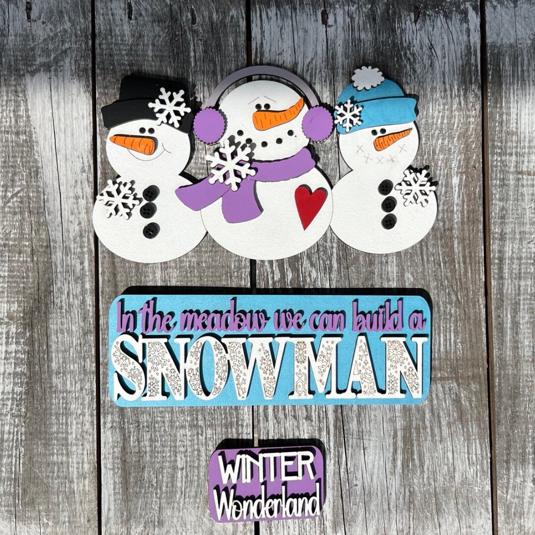Interchangeable Farmhouse Snowmen Insert Seasonal Truck - Etsy