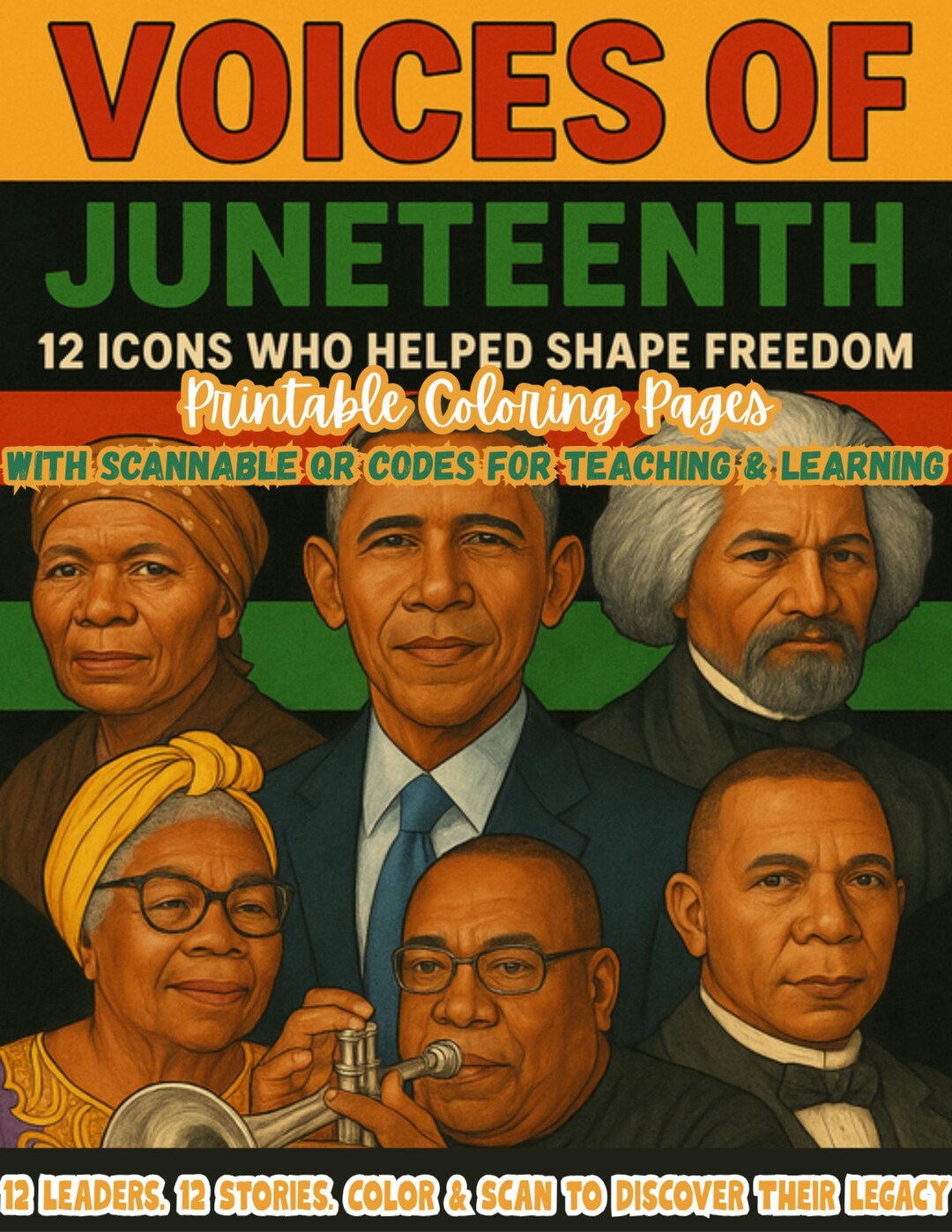 Voices of Juneteenth | 12 Icons Who Helped Shape Freedom | 12 Printable ...